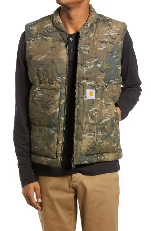 ぴ*ん様 カーハート CARHARTT BROOKE VEST リアルツリー柄中 Carhartt Work In Progress Brooke Vest In Camo Combi - 60% Off